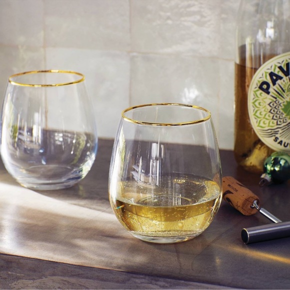Threshold | Dining | New Threshold 4 Pc Stemless Wine Glass Set Wgold ...